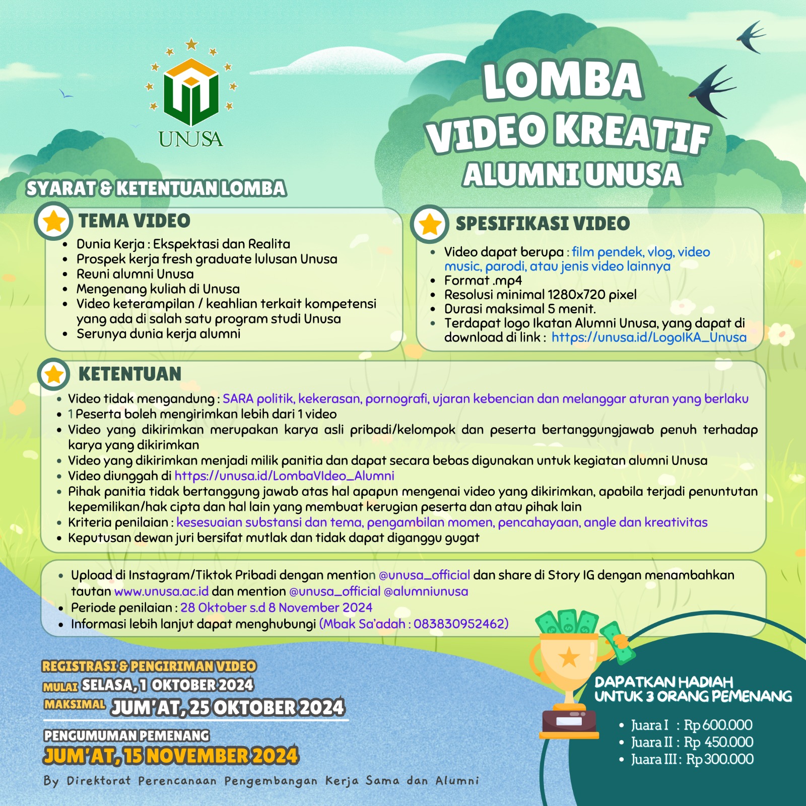 Lomba Video Kreatif Alumni Unusa - Alumni UNUSA